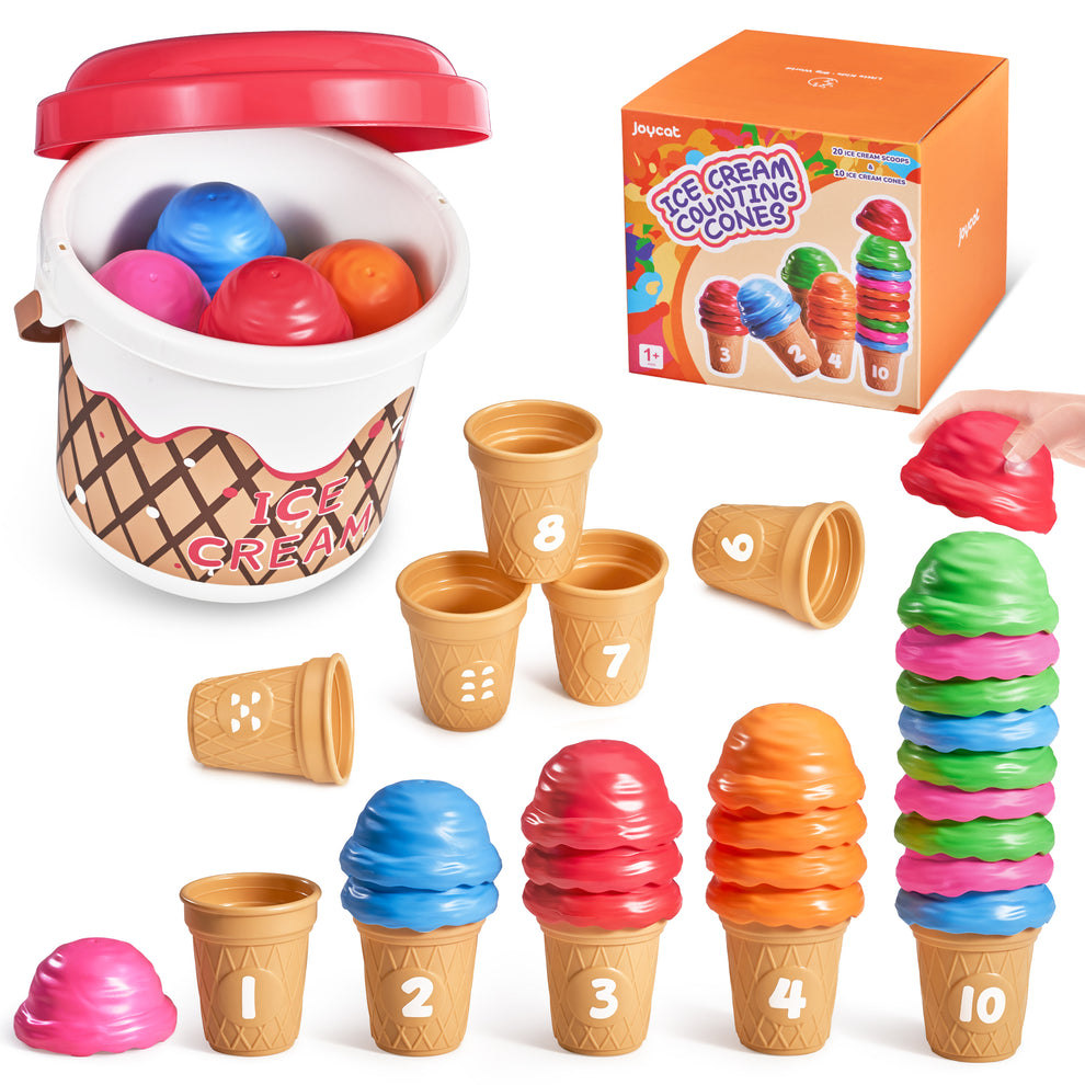 Ice Cream Counting and Color Sorting Set for Toddlers and Kids – JoyCat