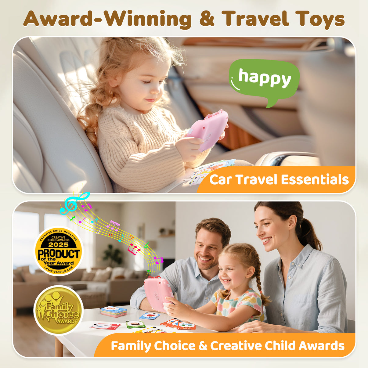 Talking Flash Cards for Toddlers:Easy-Slide for Speech - 20 Topics – JoyCat